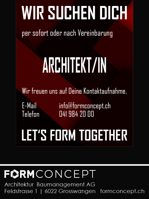 offene Stellen | Formconcept Architektur Baumanagement AG